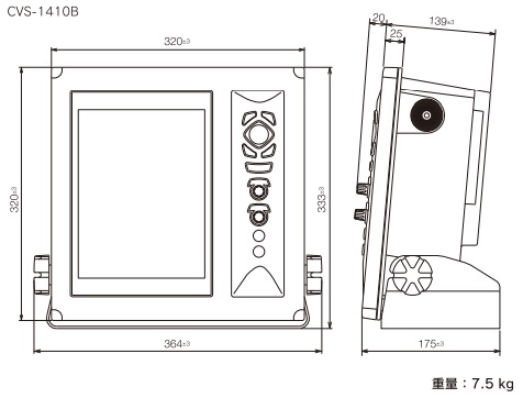 CVS-1410B 光電 10.4型 魚群探知機/魚探 販売 - ナビテック通販